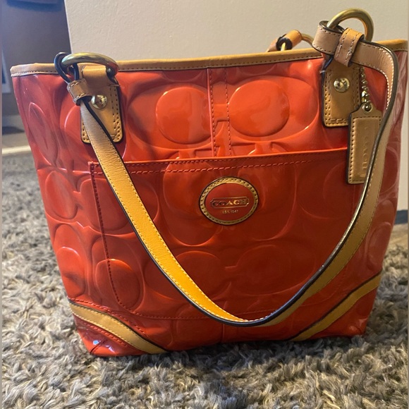 Coach | Bags | Coach Coral Embossed Bag | Poshmark